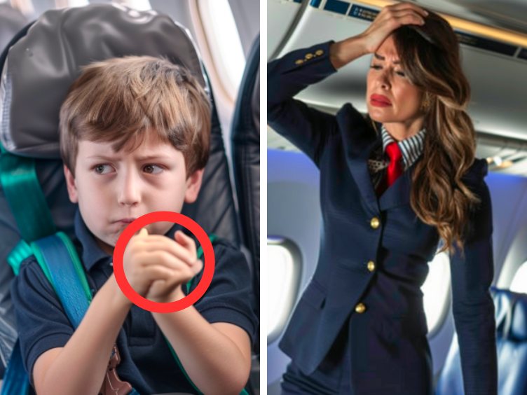 Boy Keeps Making Strange Hand Signals During Flight – When Stewardess ...