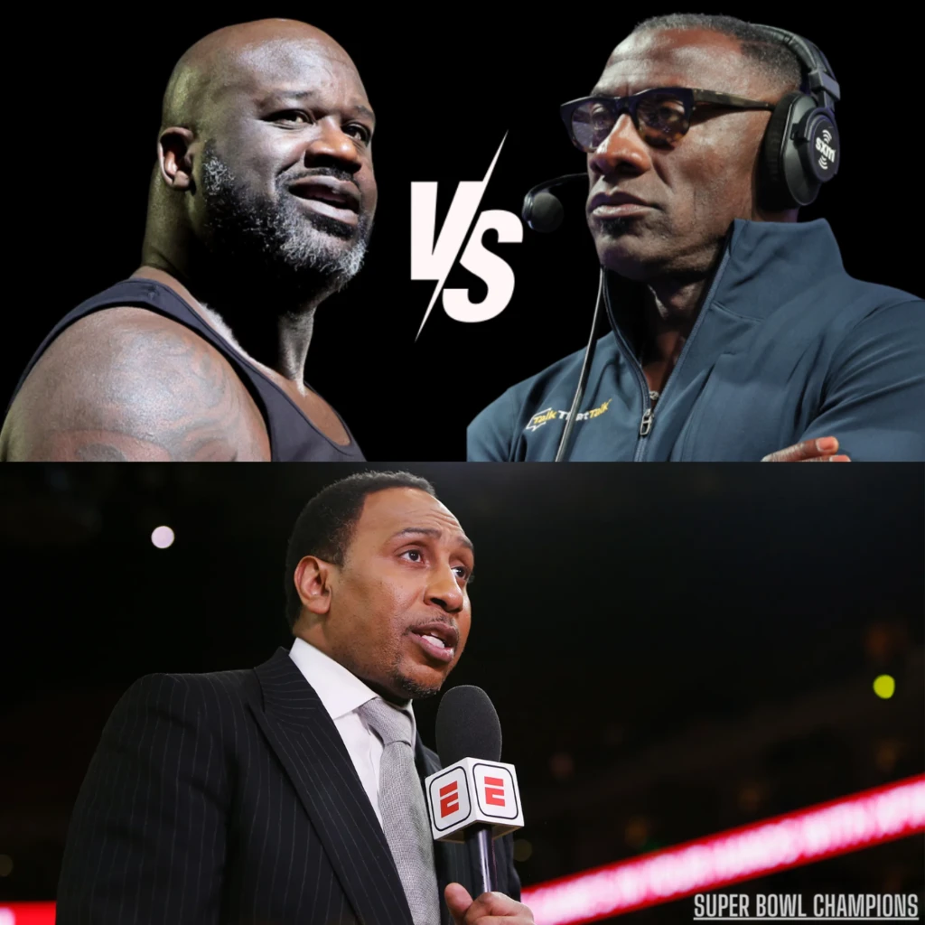 Watching his two best friends, Shannon Sharpe and Shaquille O'Neal ...