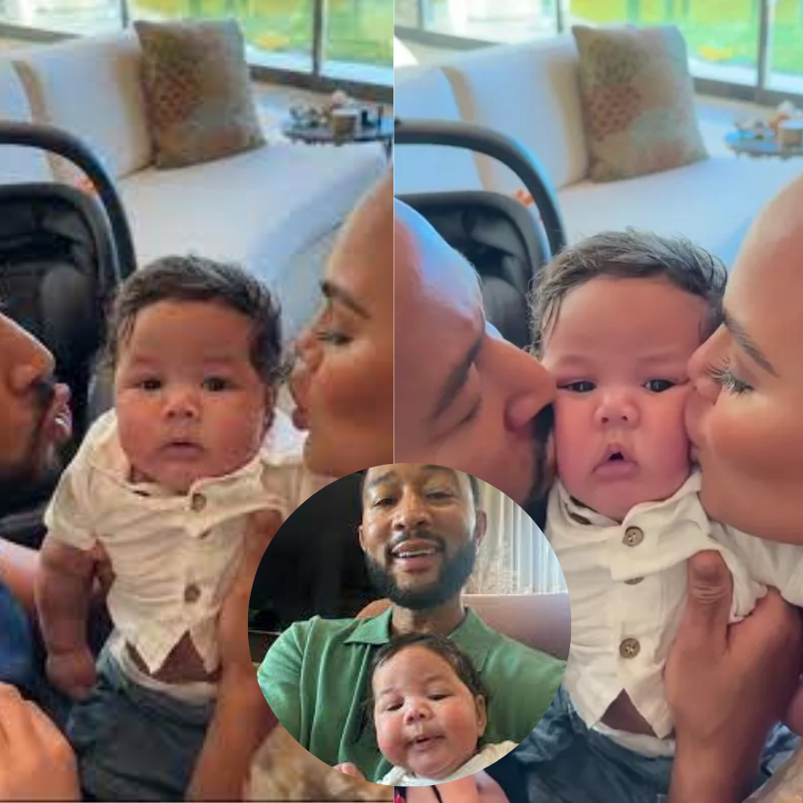 Chrissy Teigen and John Legend's adorable moment with baby son as fans ...