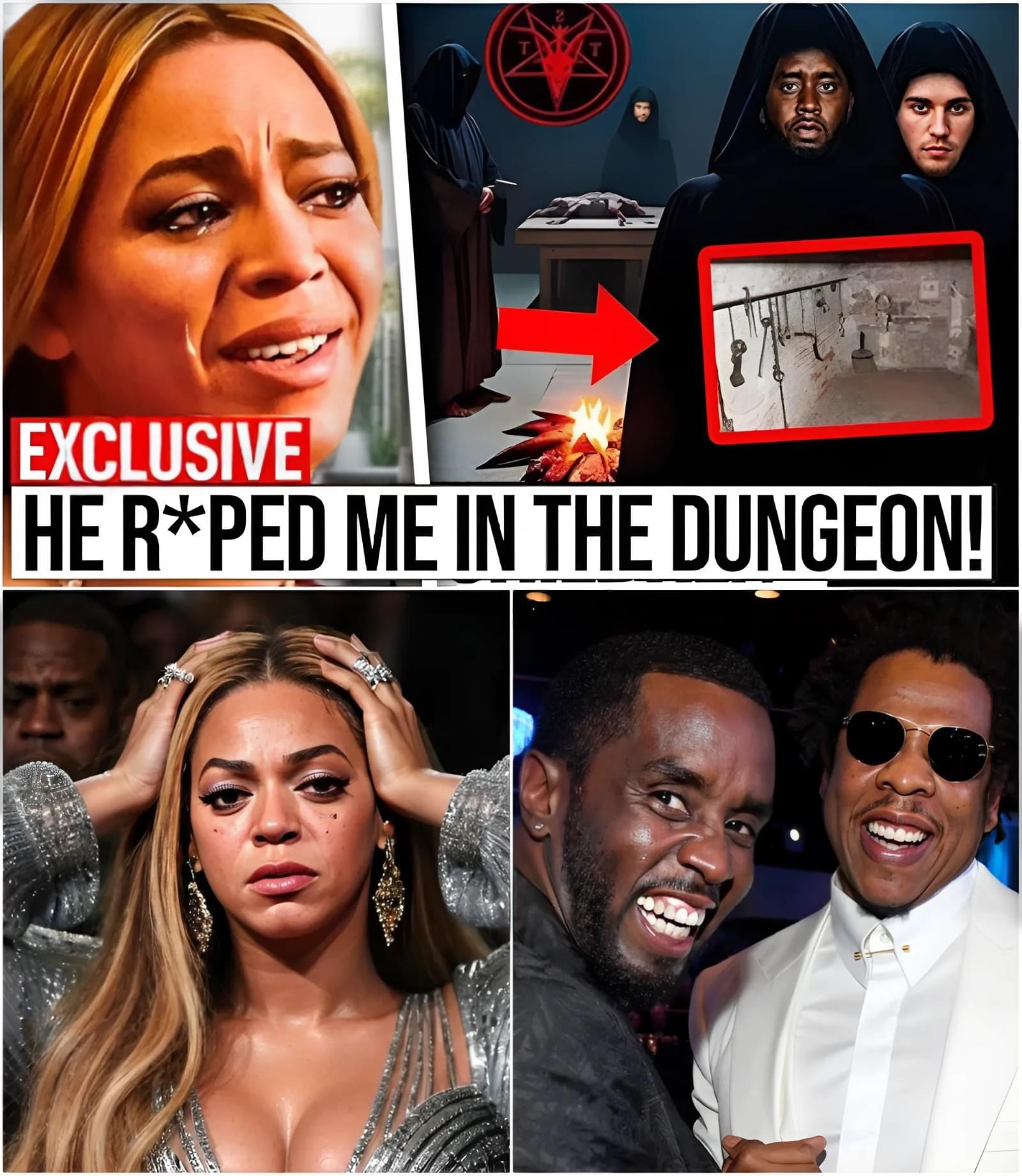 (X) "HE R*PED ME IN THE DUNGEON!" - Beyonce BREAKS HER SILENCE About P Diddy & Jay Z S3x Cult ...
