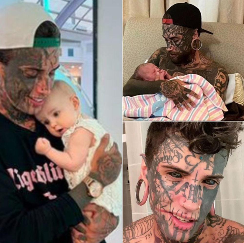 A tattooed father transforms himself for the sake of his small daughter ...