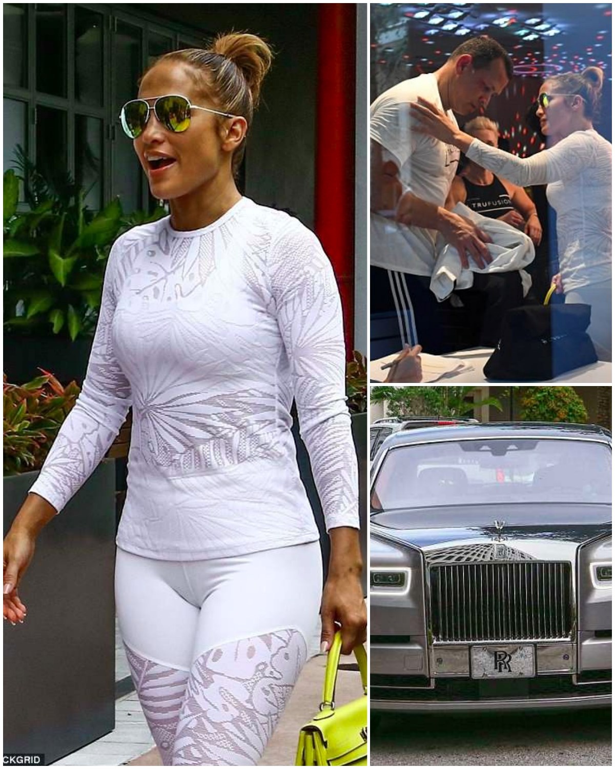 Jennifer Lopez shows off her enviable figure in a form-fitting outfit ...