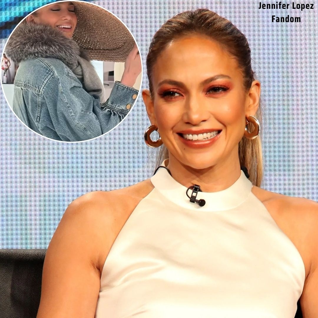 Jennifer Lopez models a giant straw hat during an 'exquisite moment' on ...