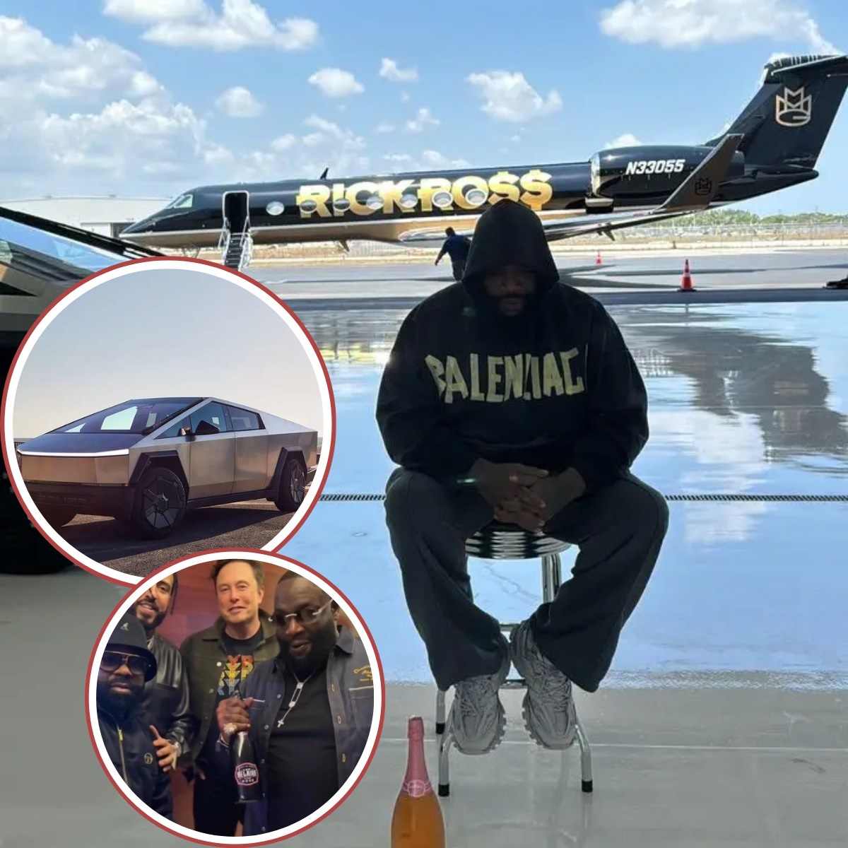 Rick Ross bought a Tesla Cybertruck 2024 to give to his close friend ...