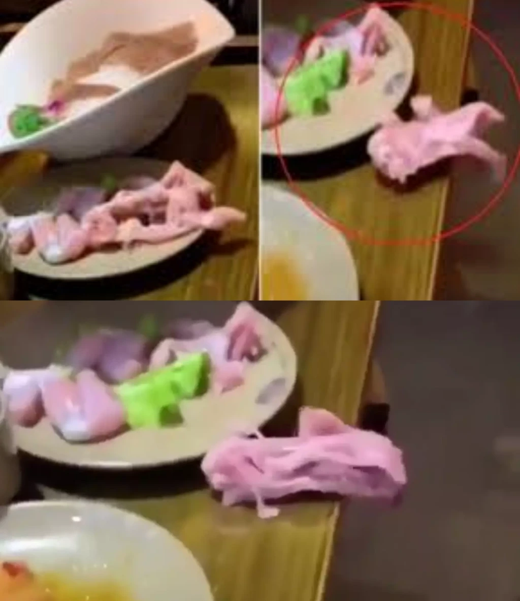 Surprising moment raw ‘zombie’ meat ‘crawls off’ restaurant customer’s ...