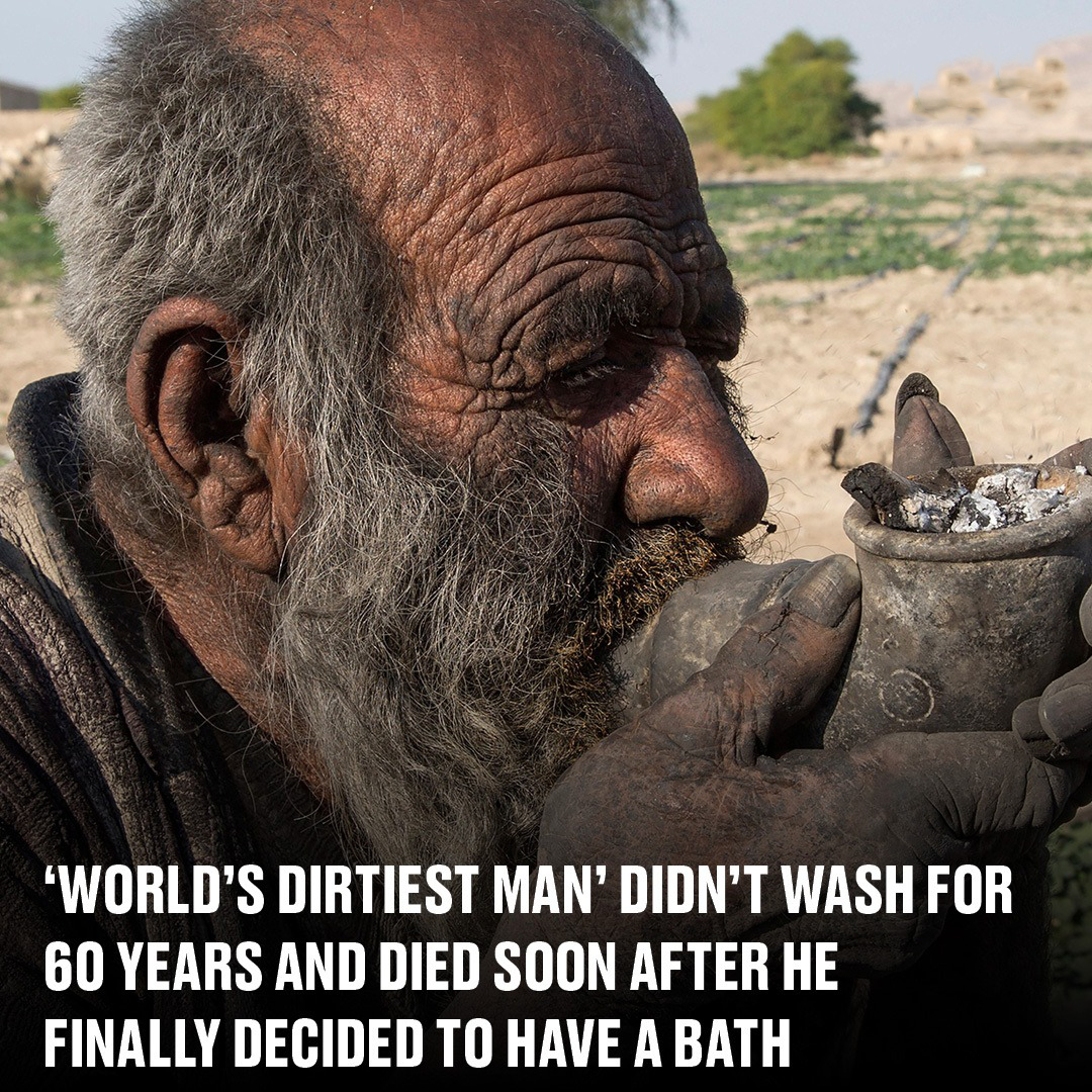 ‘World’s dirtiest man’ didn’t wash for 60 years and died soon after he ...