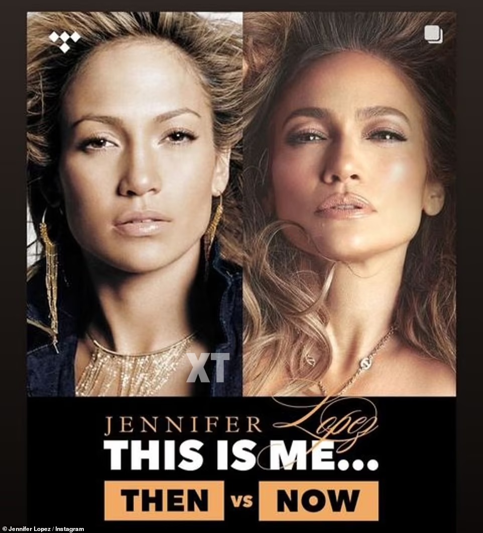 (xt) Jennifer Lopez, 54, shares side-by-side photos from 2004 and 2024 ...
