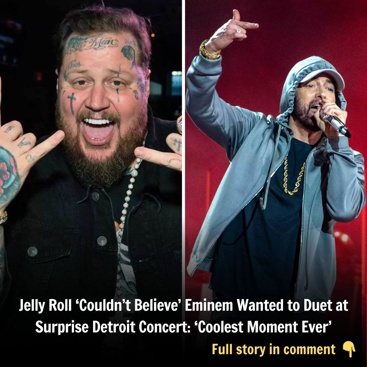 Jelly Roll ‘Couldn’t Believe’ Eminem Wanted to Duet at Surprise Detroit ...