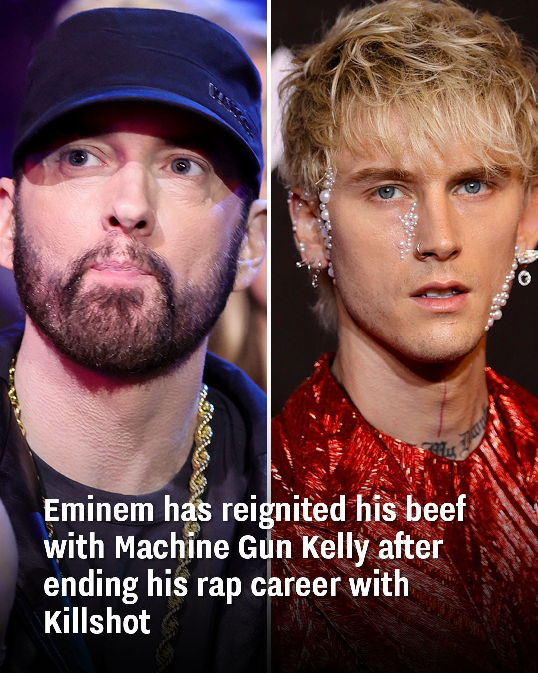 Eminem has reignited his beef with Machine Gun Kelly after ending his ...