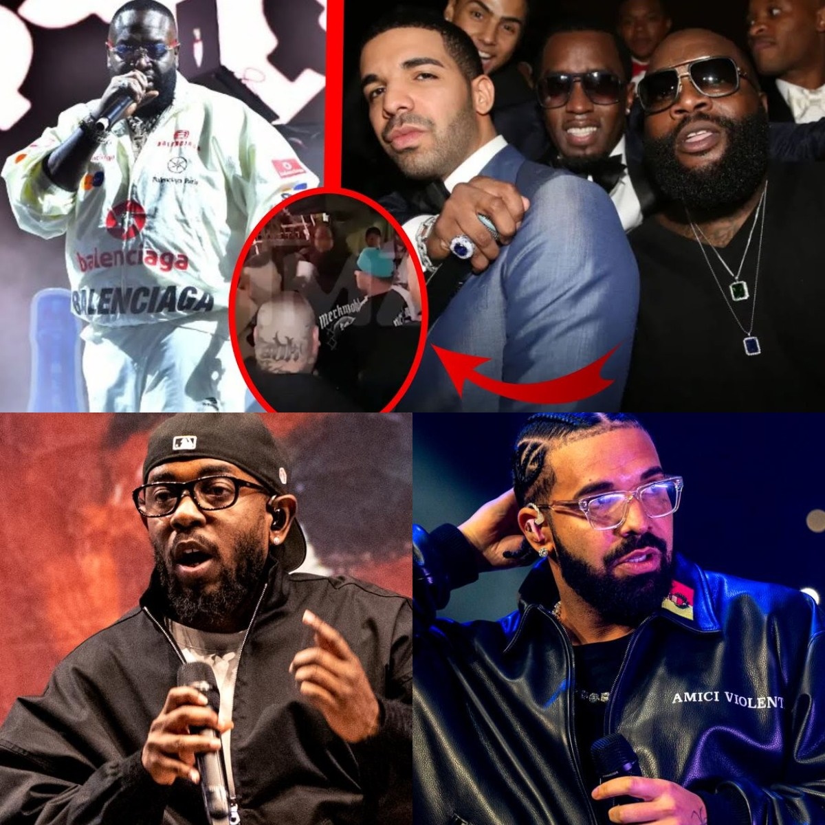 Rick Ross was attacked by angry Drake fans for playing Kendrick Lamar’s ...