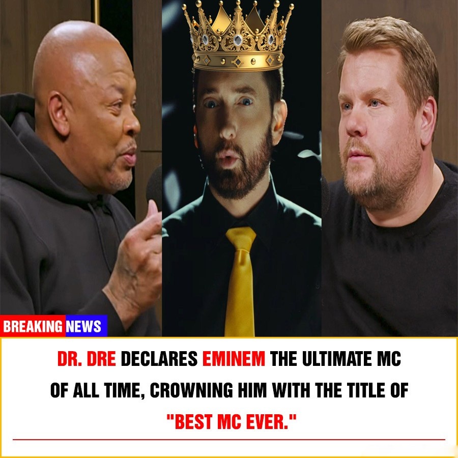 Dr. Dre declares Eminem the ultimate MC of all time, crowning him with ...