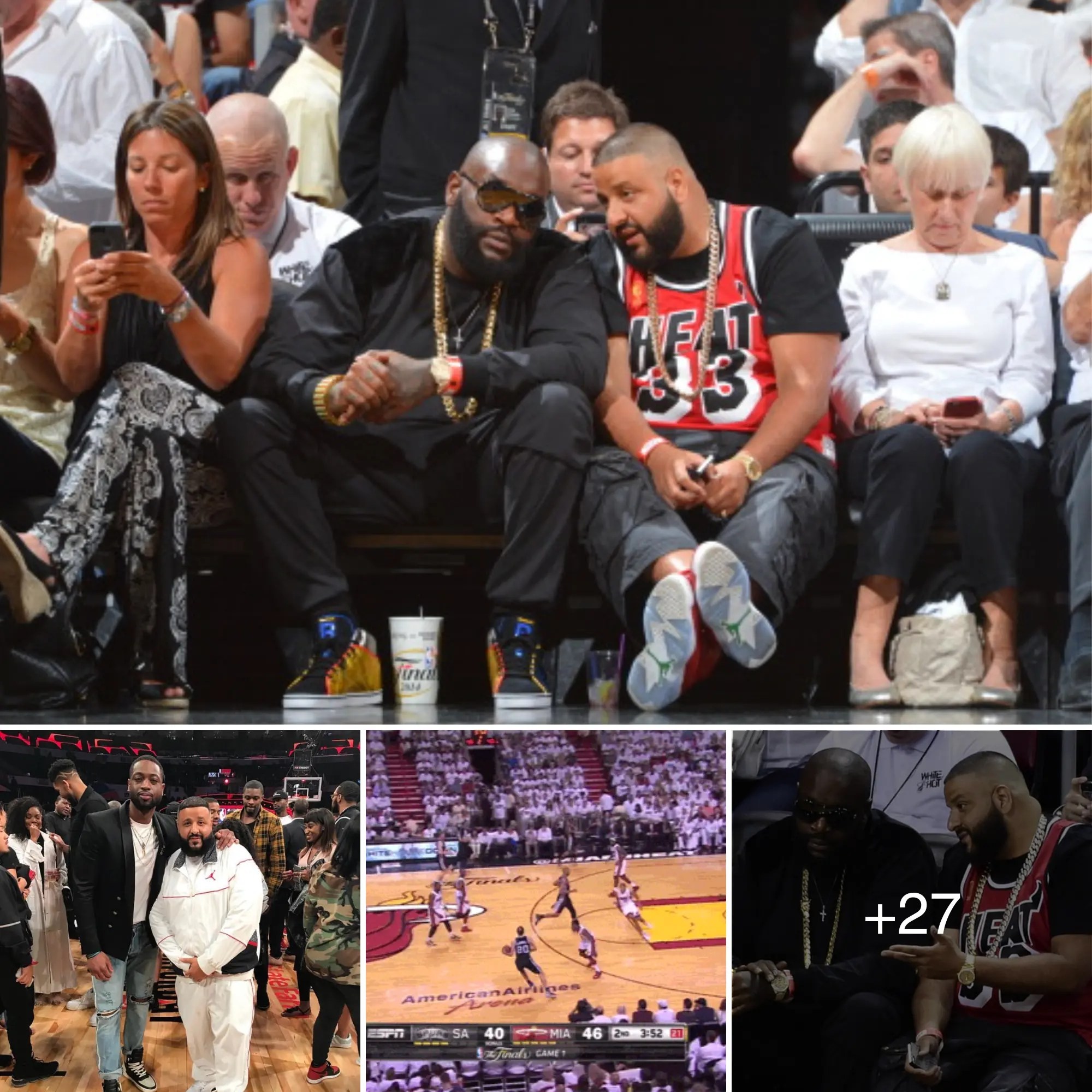 DJ Khaled and his rich friend Rick Ross went to watch the match between ...