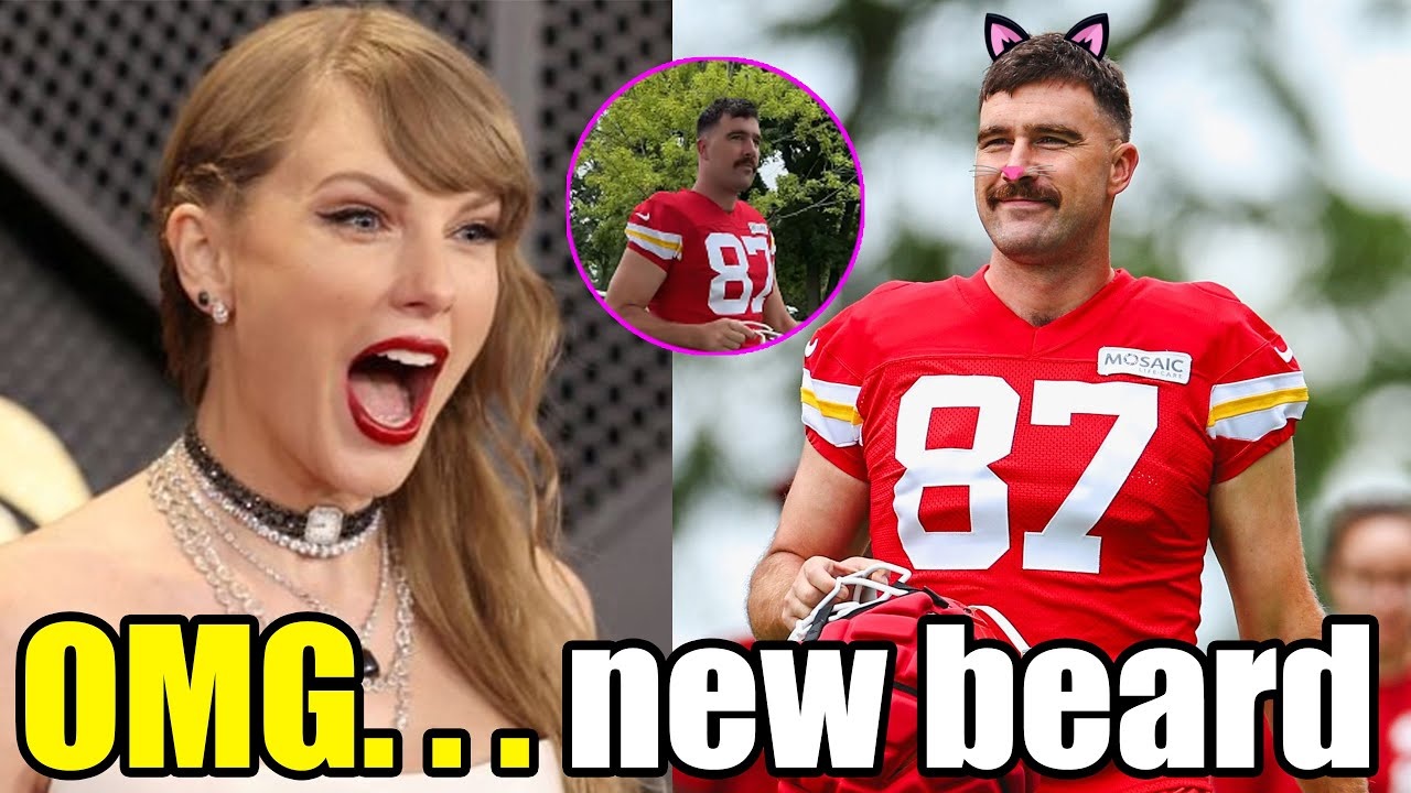 Travis Kelce arrives at Chiefs training camp with the hairstyle that made Taylor Swift fall in ...