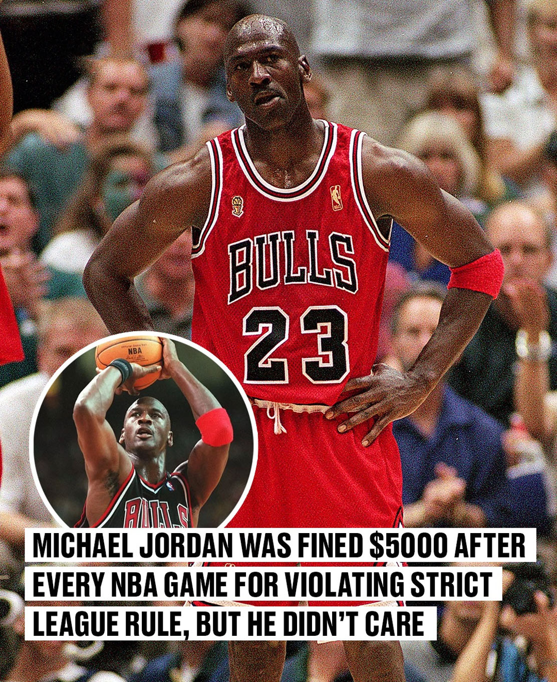 After fining Michael Jordan $5000 every single game for years and years ...