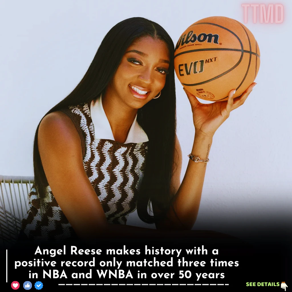 *Angel Reese makes history with a positive record only matched three ...