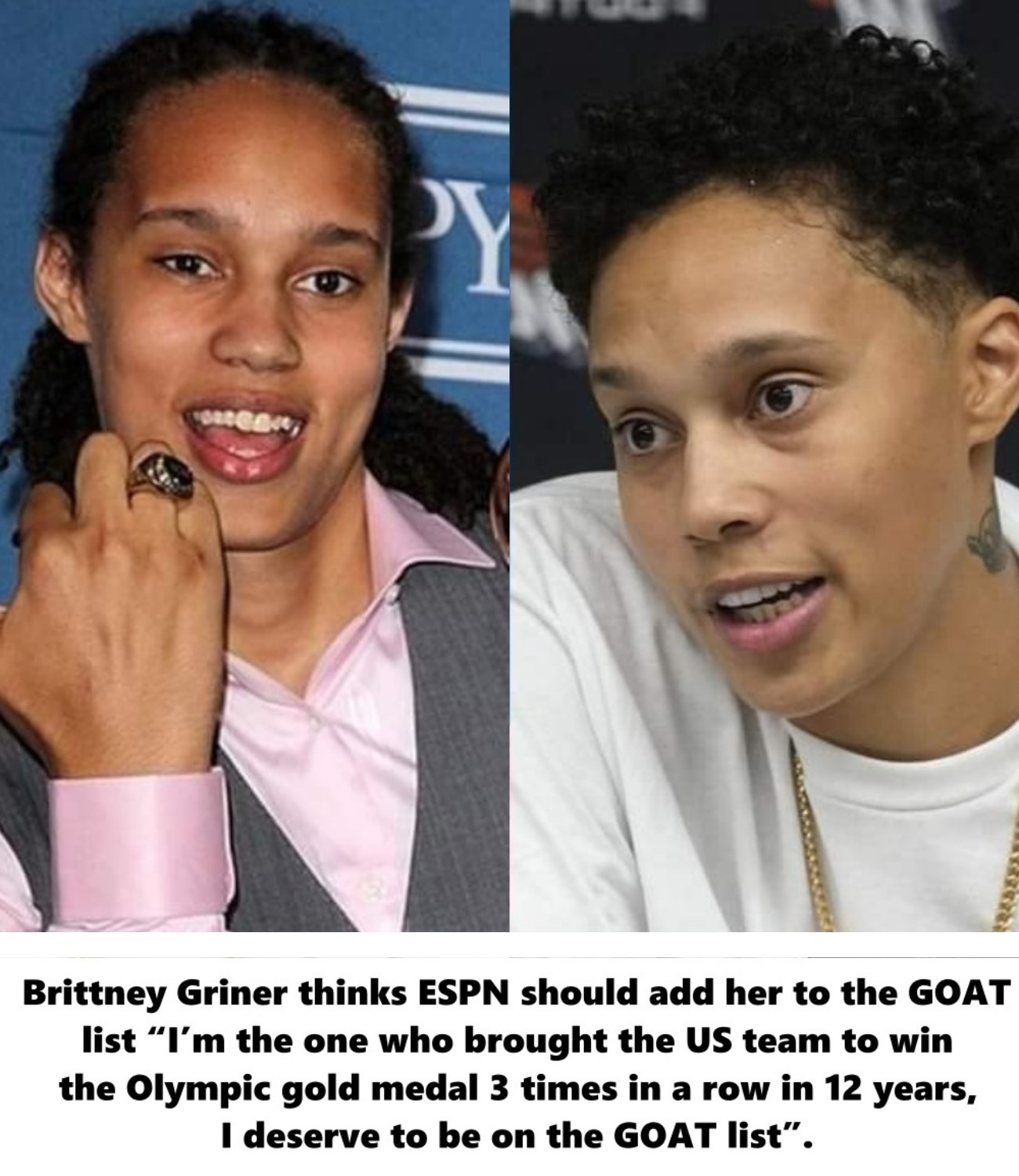 Brittney Griner thinks ESPN should add her to the GOAT list “I’m the ...