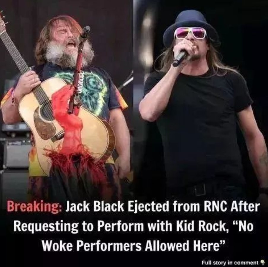 Breaking: Jack Black Ejected from RNC After Requesting to Perform with ...