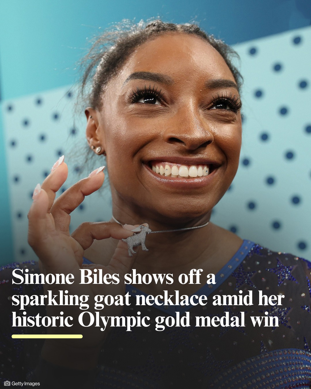Simone Biles shows off sparkling goat necklace amid historic Olympic ...