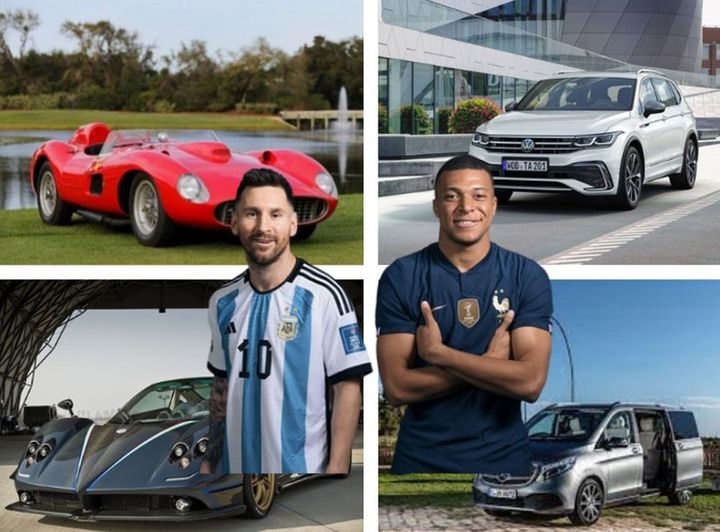Car race between two superstars Lionel Messi and Kylian Mbappe . - News