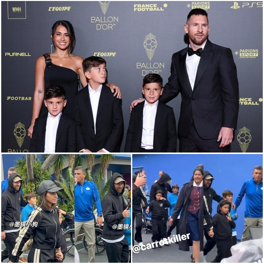 Messi hand in hand with wife and children go to Disneyland, dispelling ...