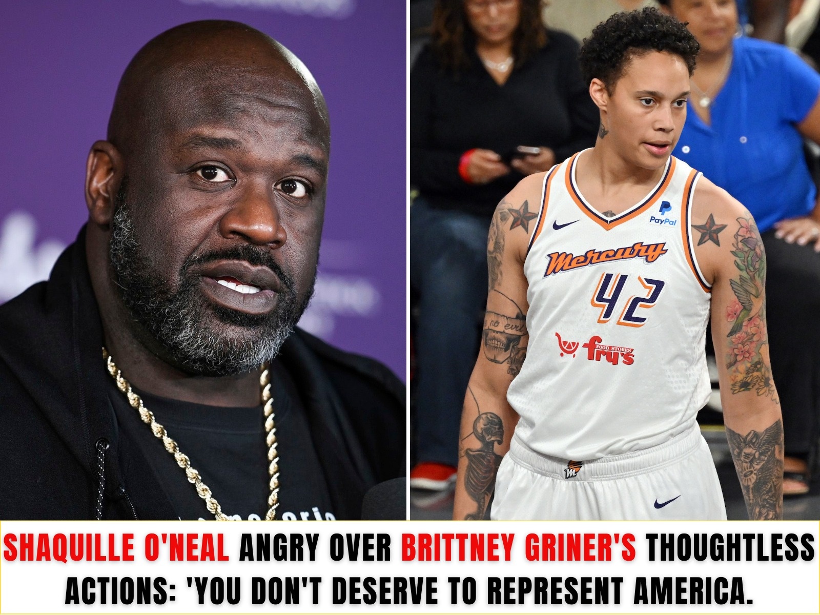 Shaquille O’Neal ANGRY over Brittney Griner’s thoughtless actions: ‘You ...