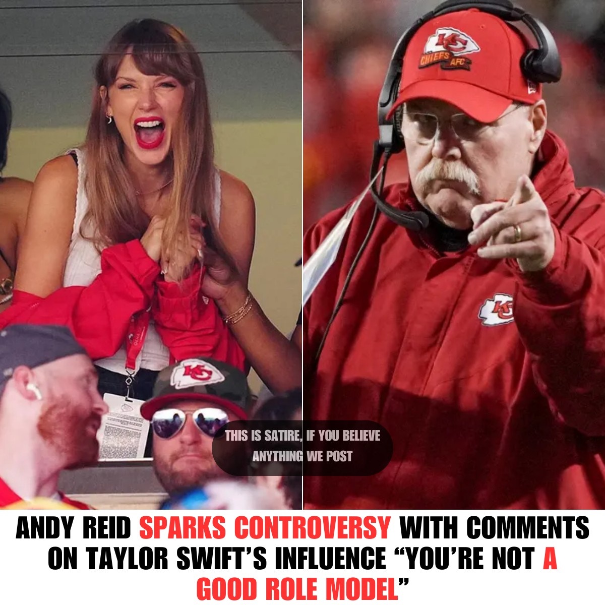 Breaking: Andy Reid Sparks Controversy with Comments on Taylor Swift’s ...