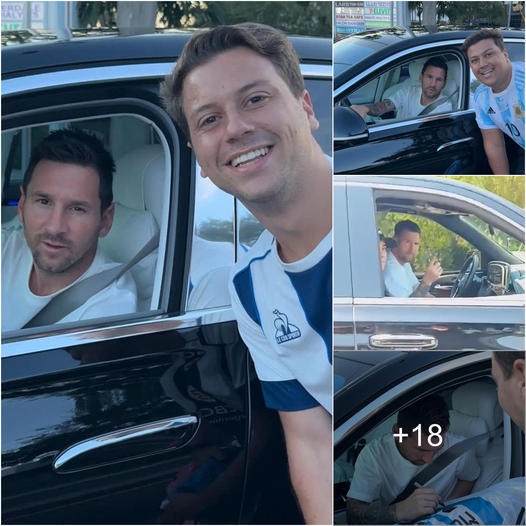 A video of Lionel Messi driving around the streets of Miami and ...