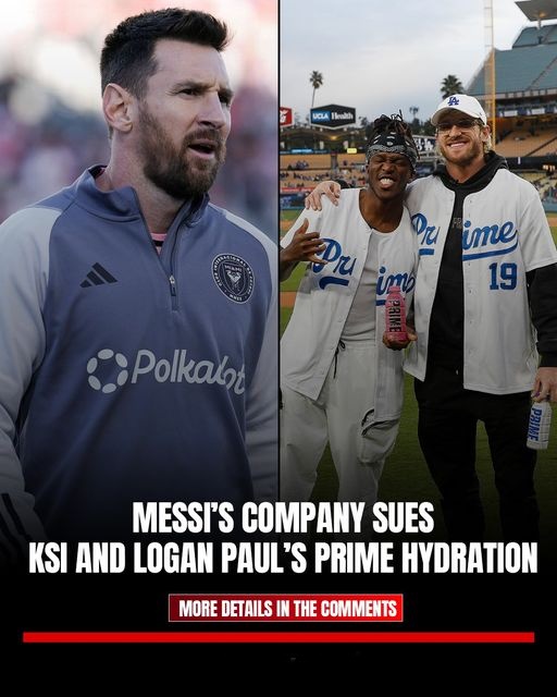 Lionel Messi's drink company Mas+ sues KSI and Logan Paul's Prime ...