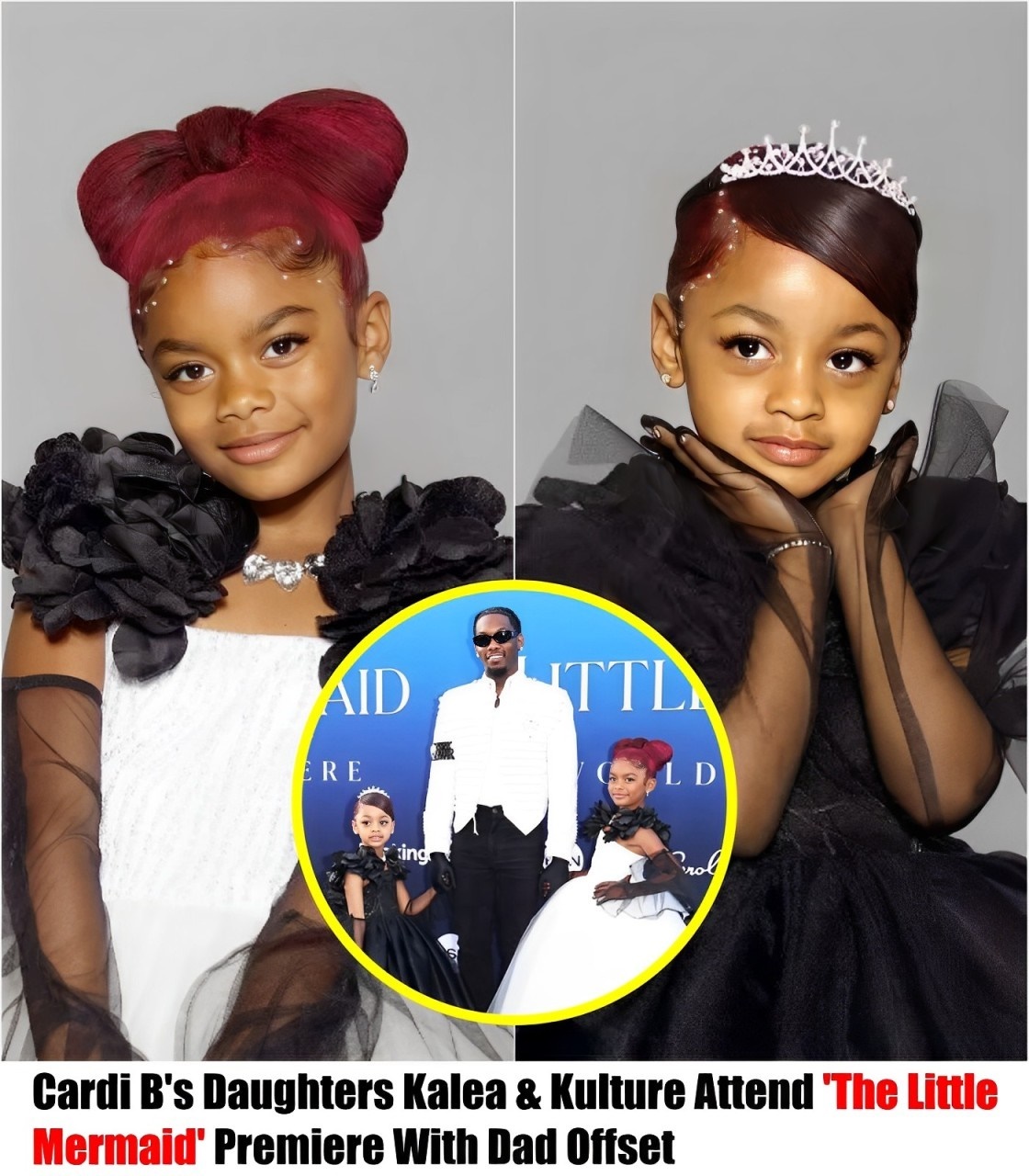 NEWS: Cardi B’s Daughters Kalea And Kulture Attend “The Little Mermaid ...
