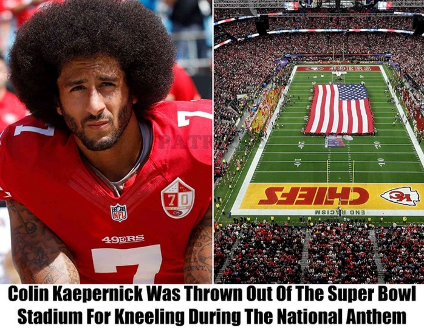 Colin Kaepernick Was Thrown Out Of The Super Bowl Stadium For Kneeling ...