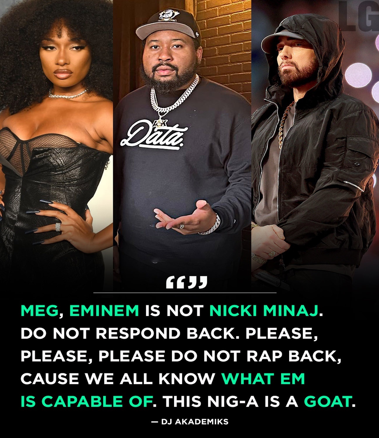 DJ Akademiks begs Megan Thee Stallion not to respond Eminem - News