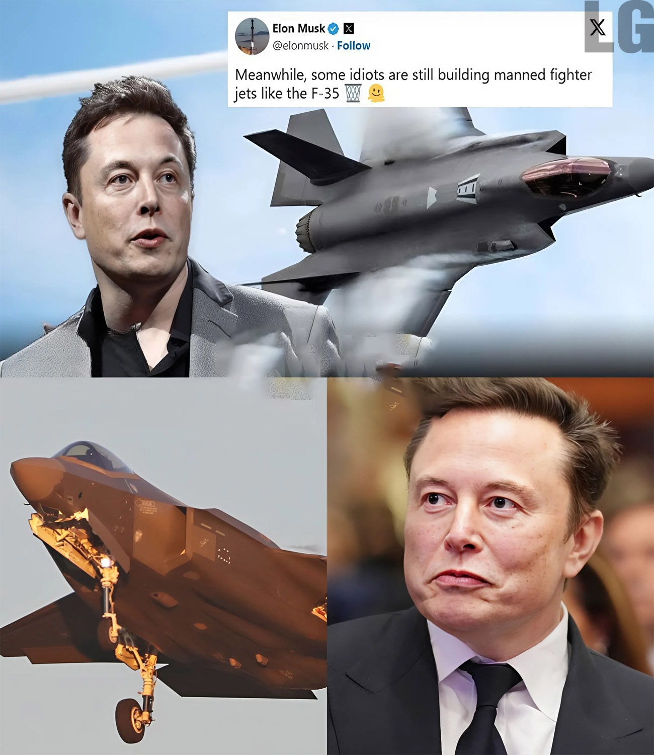 BREAKING: Elon Musk slams F-35 fighter jet and Pentagon's most ...