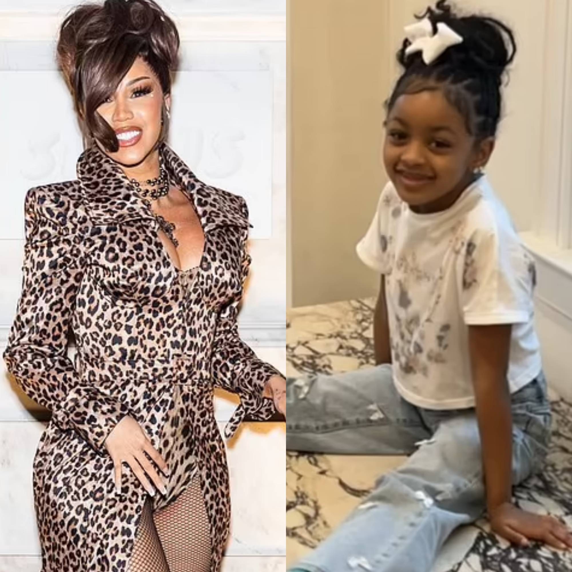 Cardi B's daughter Kulture, six, is the spitting image of rapper mom in ...