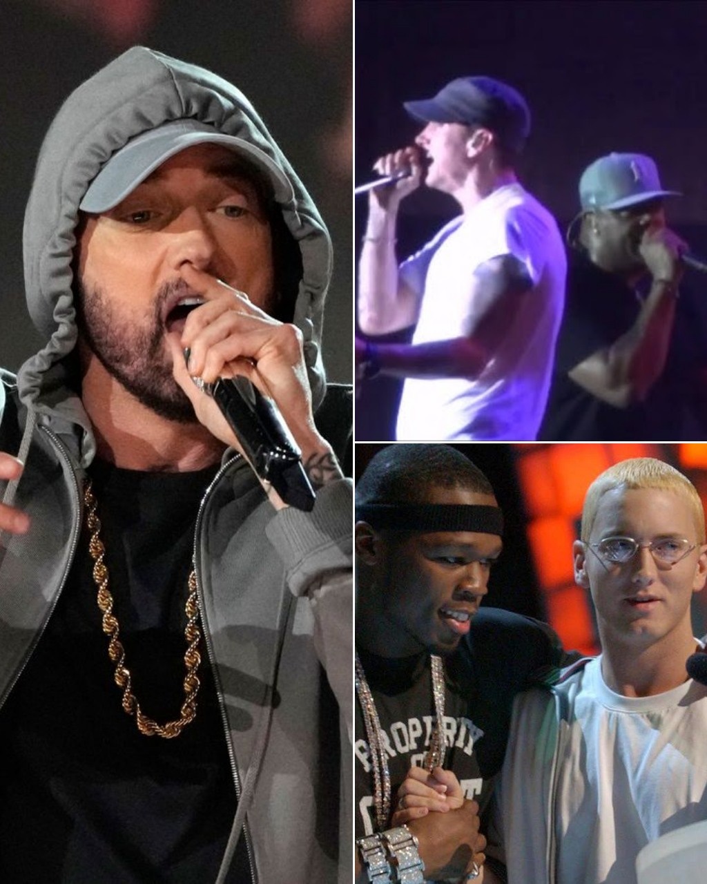 Rap bow, Em is here – Eminem and 50 Cent live performance of “No Love ...