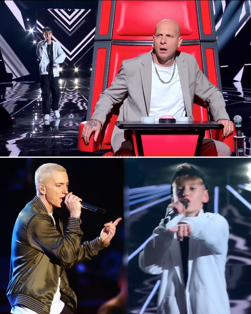 Teen Rap Prodigy Channels Eminem on The Voice Stage, Earning a Standing ...