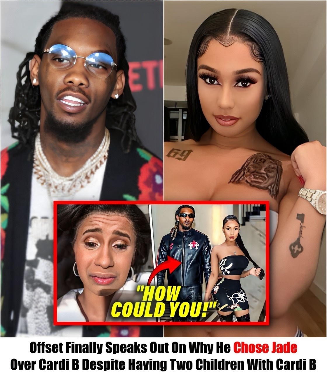 BROKEN MARRIAGE: Offset Reveals Why He Chose Jade Over Cardi B Despite Their Two Children ...