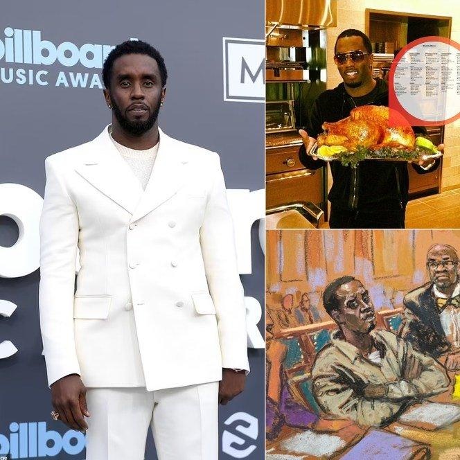 Diddy’s simple Thanksgiving menu is disclosed as the rapper remains in ...