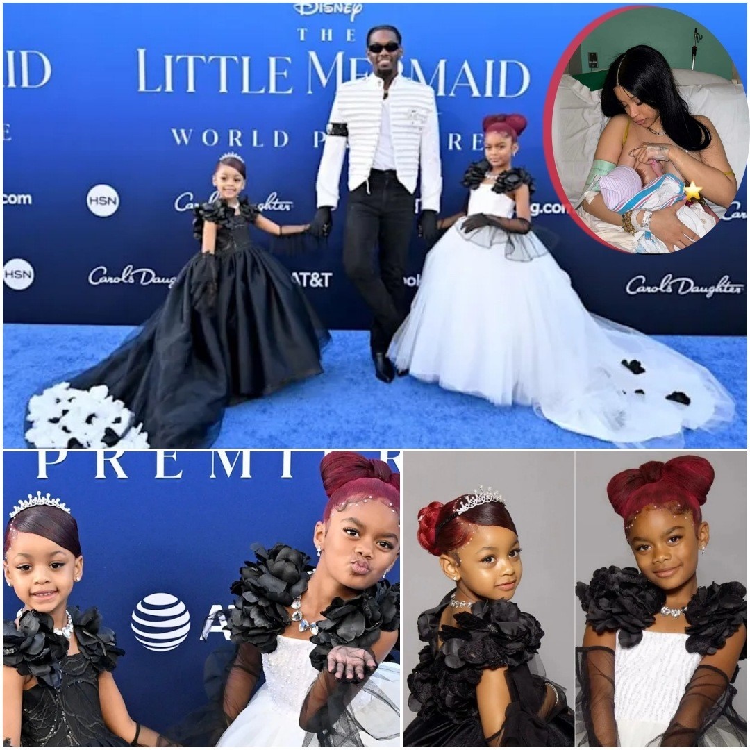 Cardi B’s daughters, Kalea and Kulture, attended “The Little Mermaid ...