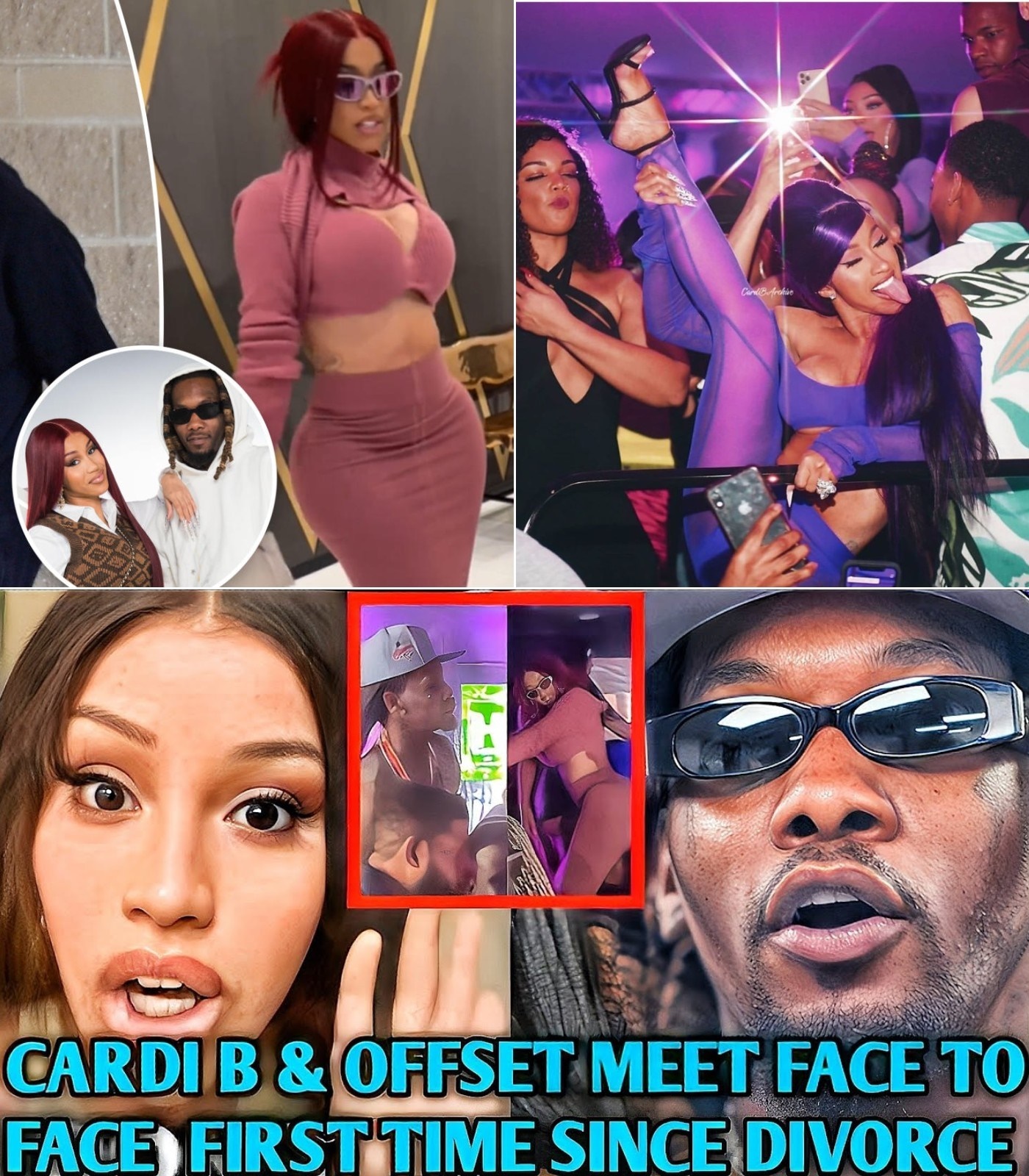 "Chaos erupts at nightclub: Cardi B and Offset face off after shocking divorce scandal ...