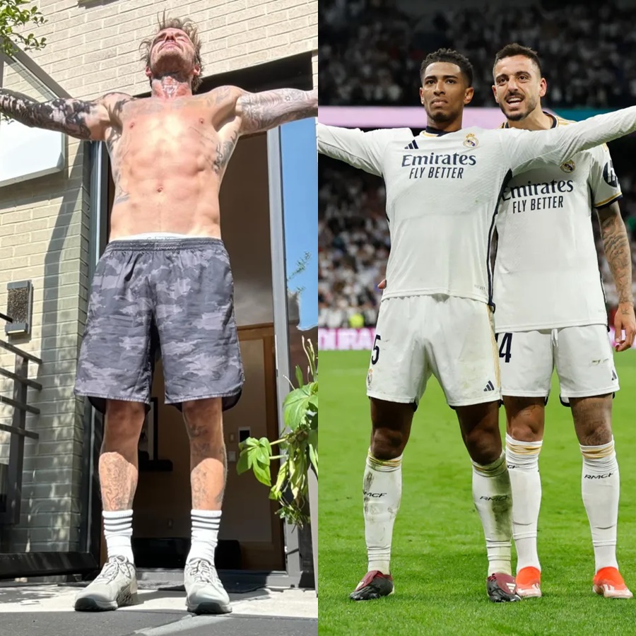 David Beckham has mimicked Jude Bellingham’s iconic celebration in a ...