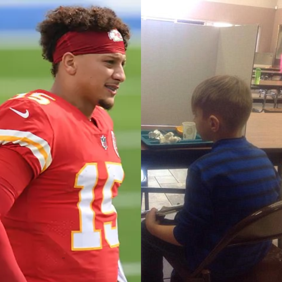 The boy ate alone at school every day—then Patrick Mahomes walked into ...