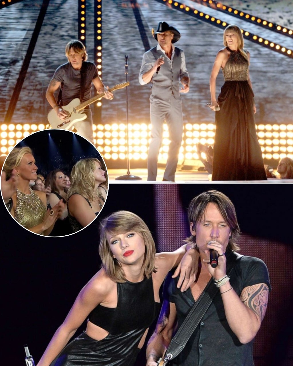 Taylor Swift took the stage alongside country music icons Tim McGraw ...