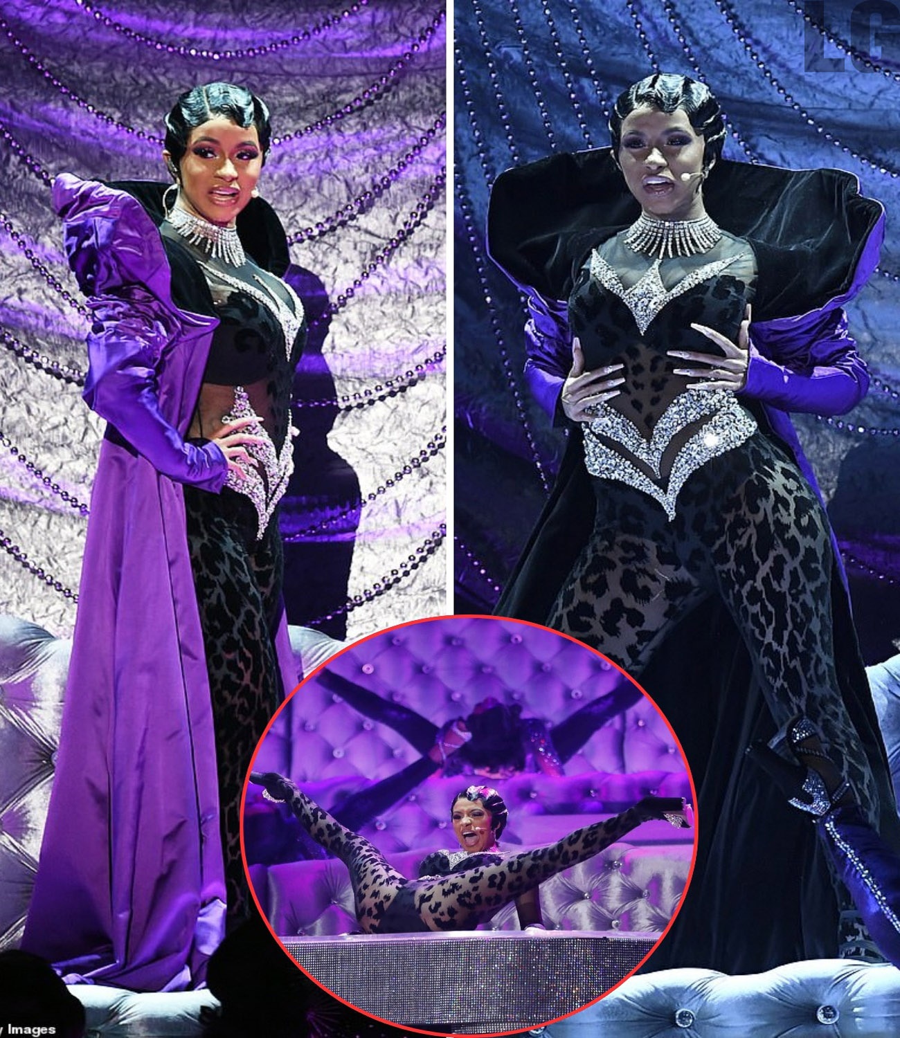 Cardi B sizzles onstage as the rapper gives a racy performance of her ...