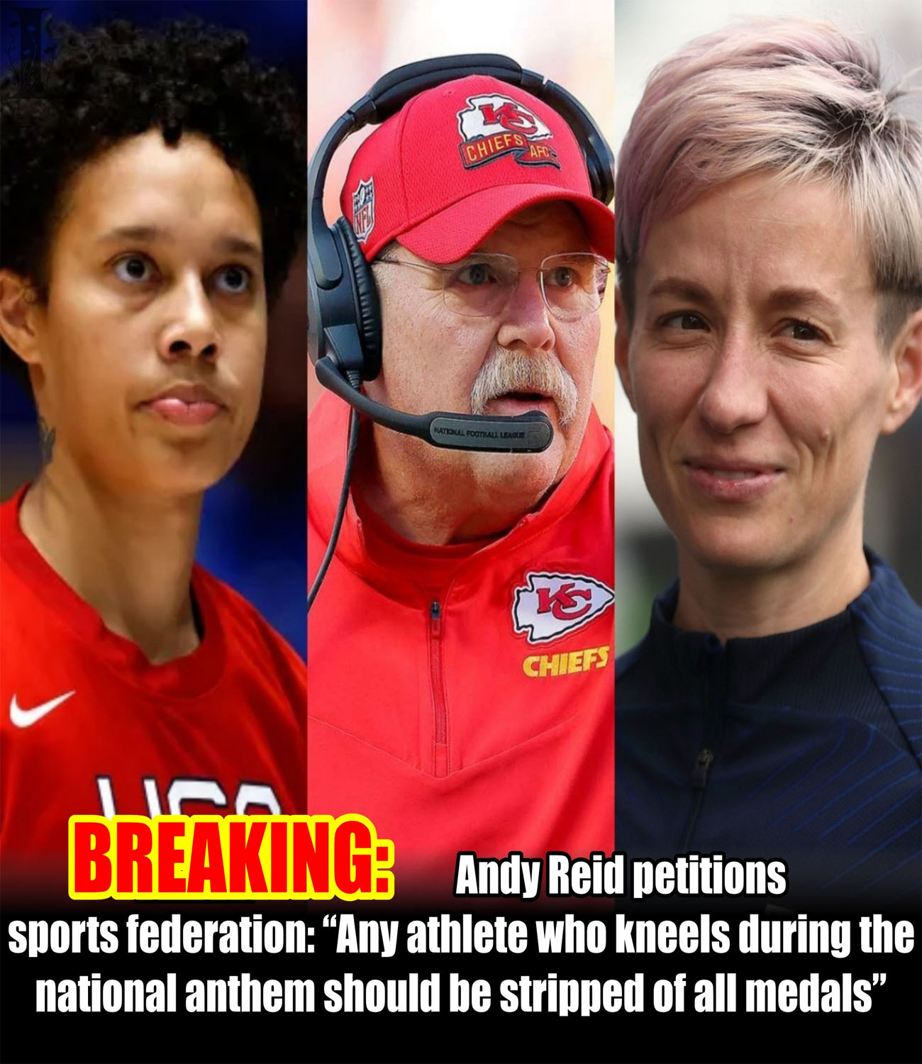 Andy Reid petitions sports federation: “Any athlete who kneels during ...