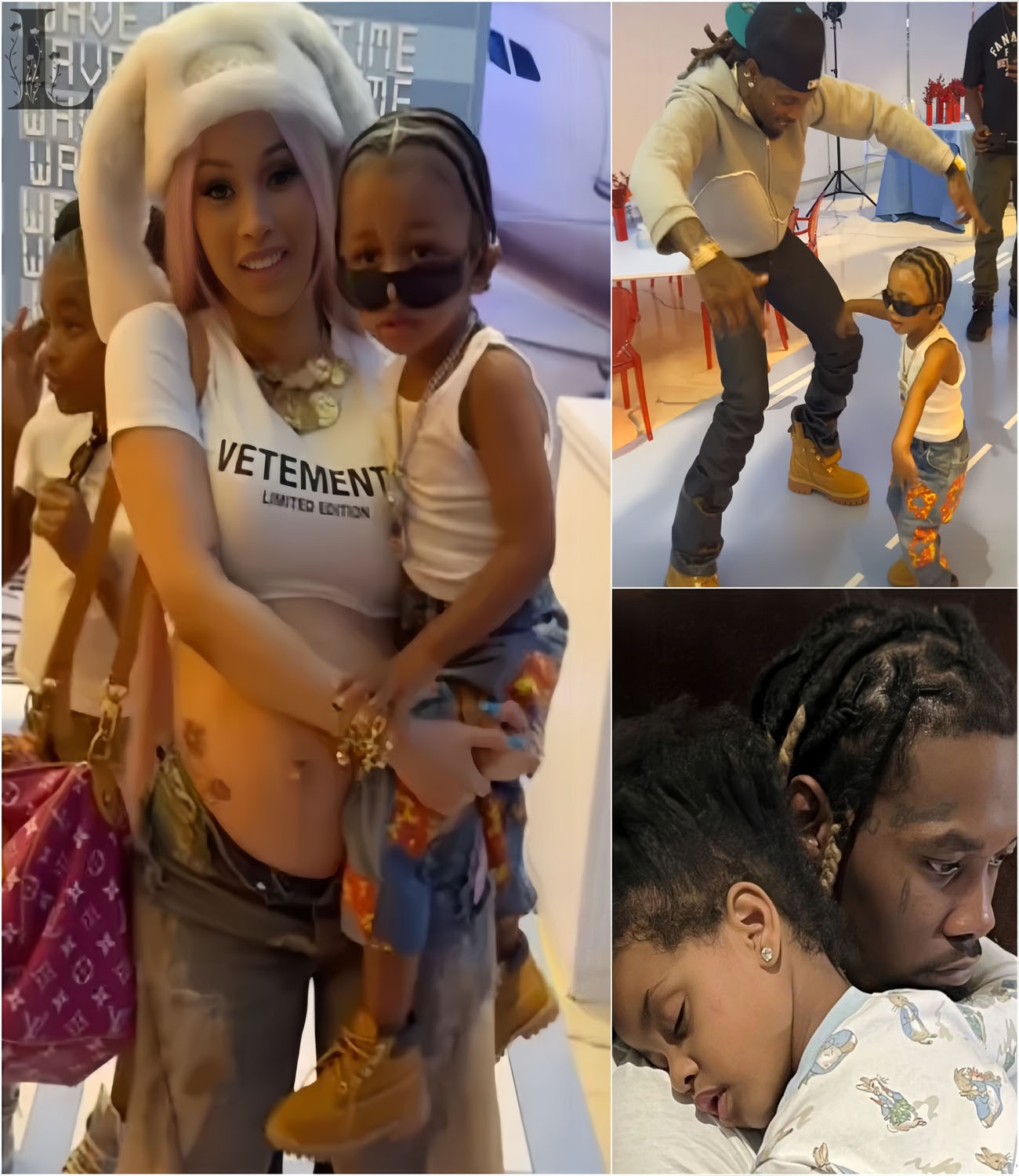Pregnant Cardi B Reunites With Offset For Son Wave’s Plane-themed 4th ...