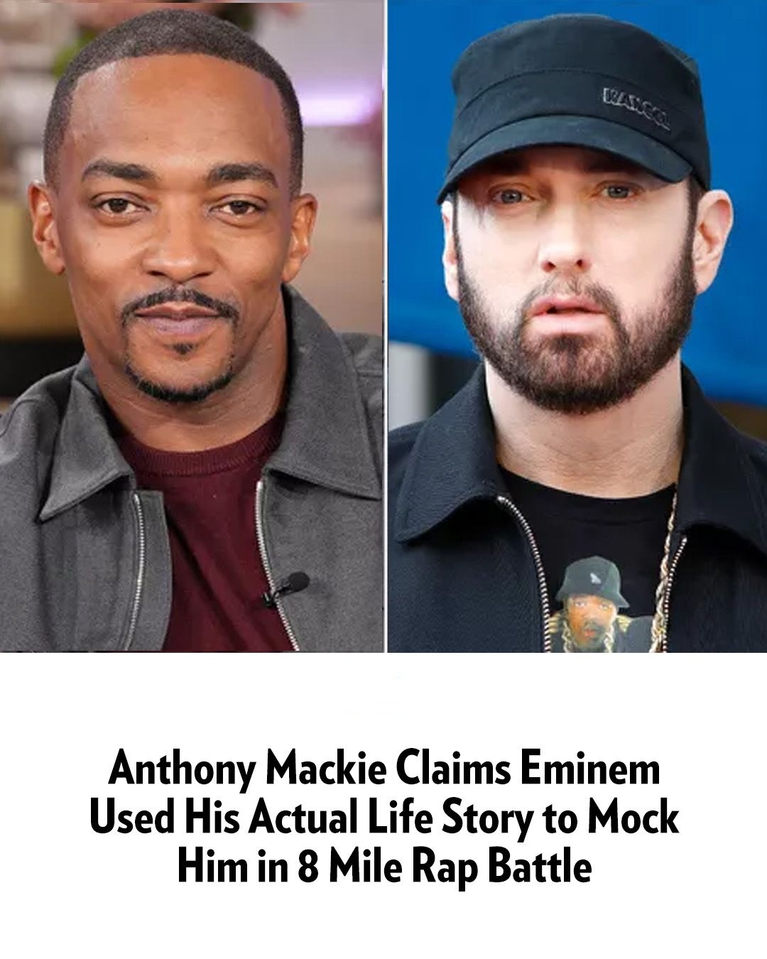 Anthony Mackie Claims Eminem Used His Actual Life Story to Mock Him in 8 Mile Rap Battle - News