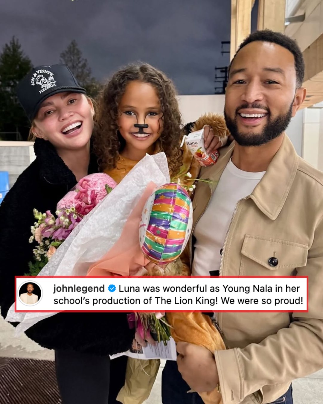 John Legend and Chrissy Teigen Support Daughter Luna, 8, as She Stars in School Production of ...