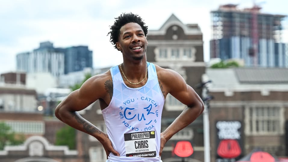 American hurdler Chris Robinson holds on for sensational win despite ...
