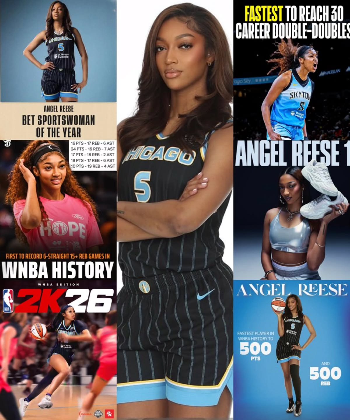 Angel Reese is the cover star for NBA2K26 WNBA edition. She also uses the photo to debut her new ...