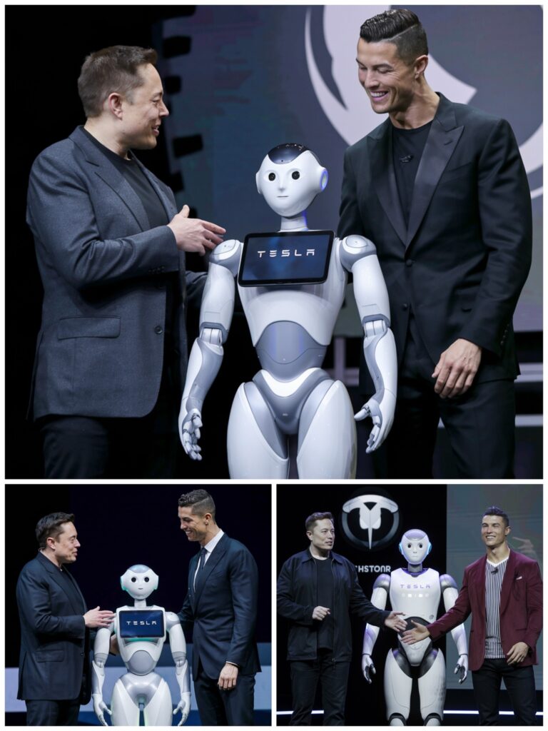 What if Elon Musk Introduced Tesla's Humanoid Robot to Cristiano ...